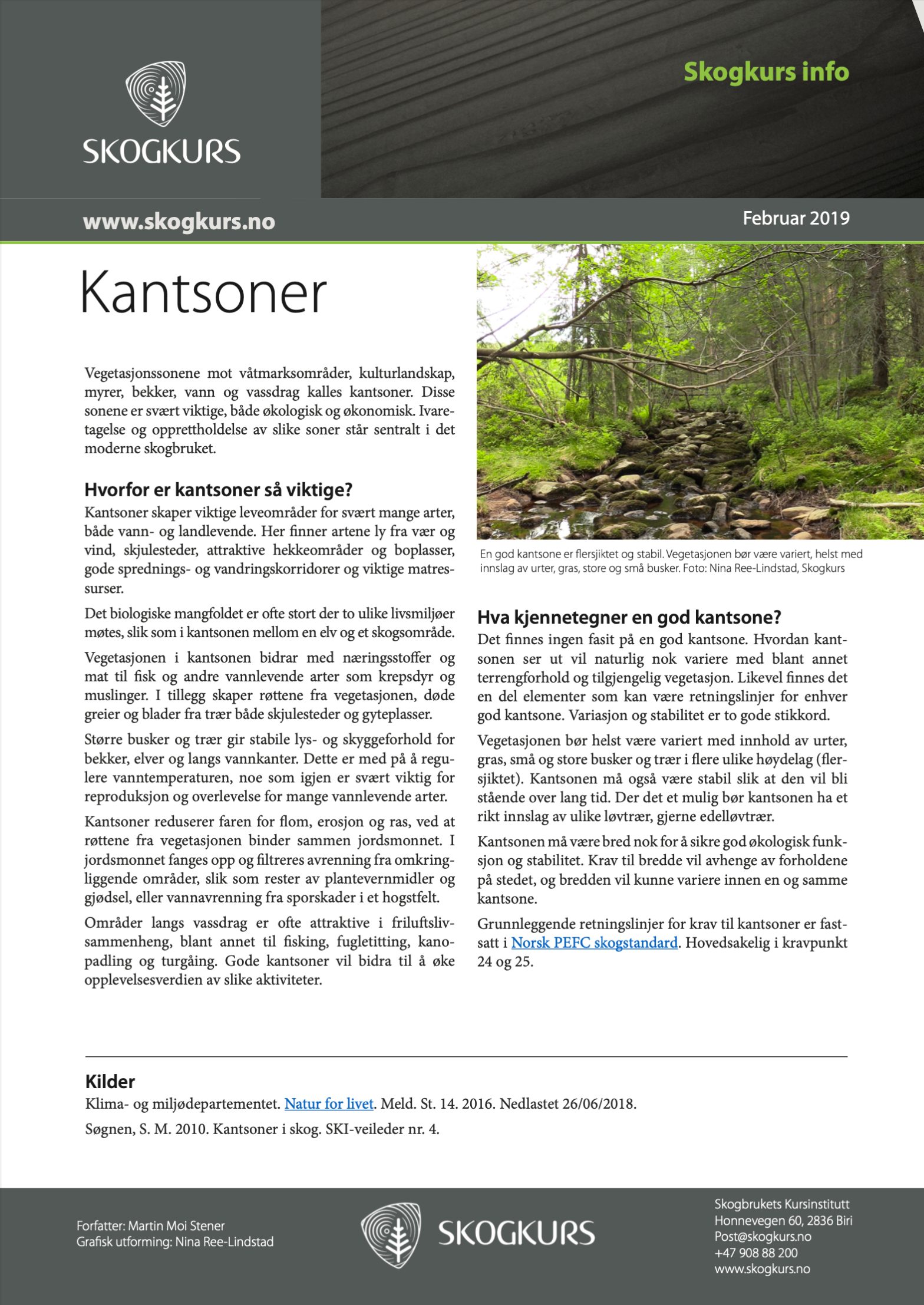 Kantsoner - vegetasjonssone • Skogkurs